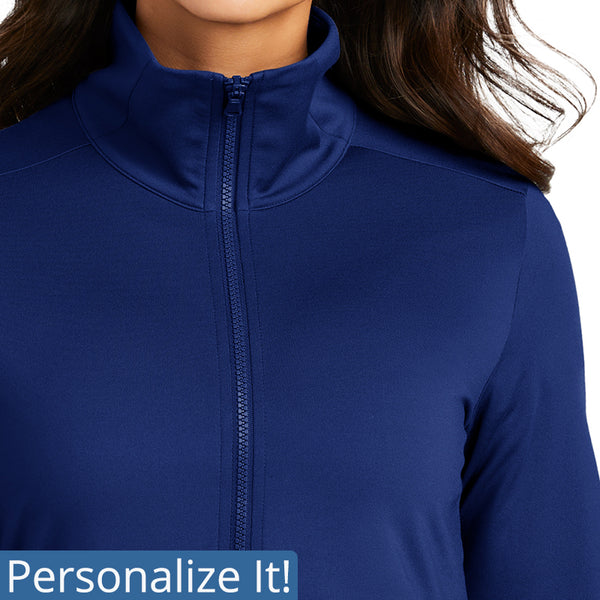 LK595 | Port Authority® Ladies Accord Stretch Healthcare Full-Zip ...