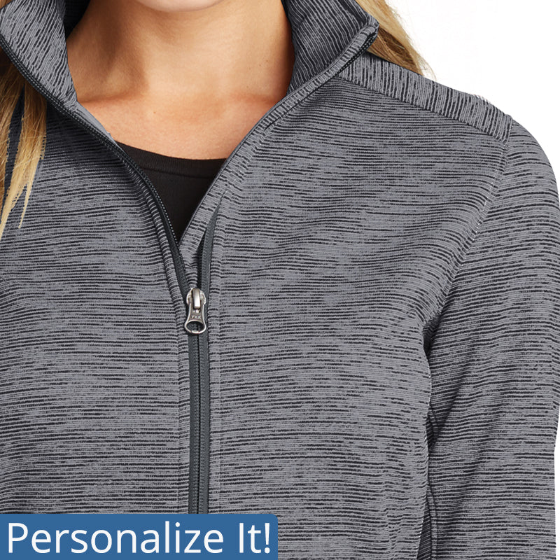 L231 Ladies Digi Stripe Custom Embroidered Nurse Jacket | MacAttackGear